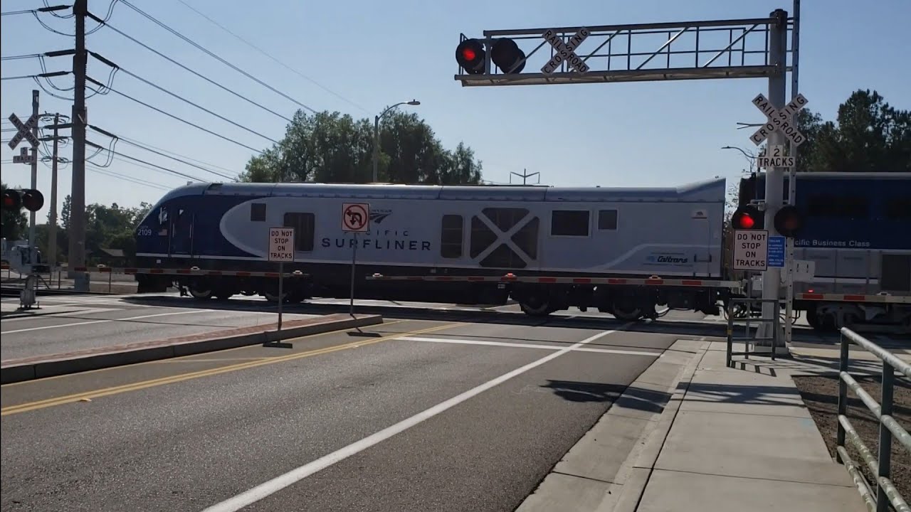 CDTX 2109 Amtrak Pacific Surfliner passes Harvard Avenue, Irvine CA ...