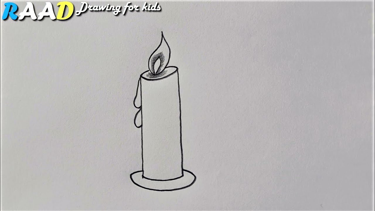 Easy Candel Drawing | Mombati Drawing | Pencil Art for beginners - YouTube