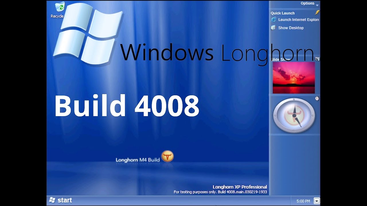 Windows longhorn build4008 install tutorial - YouTube