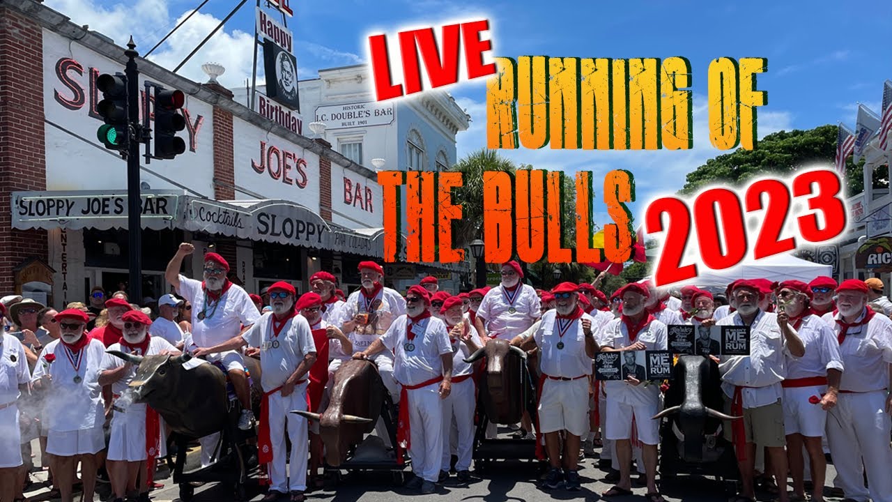 Running of the Bulls-Hemingway Days '23 -Key West LIVE - YouTube