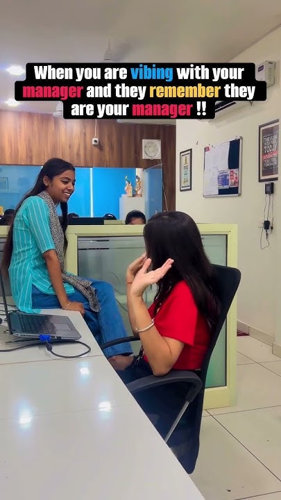 When you are vibing with your manager and they remember they are your manager. - YouTube