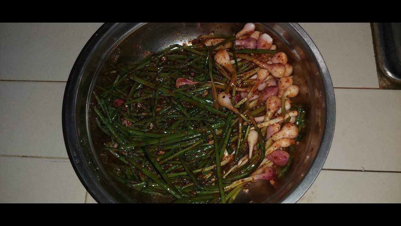 How to make Spring Onion Kimchi (Pinoy Style) - YouTube