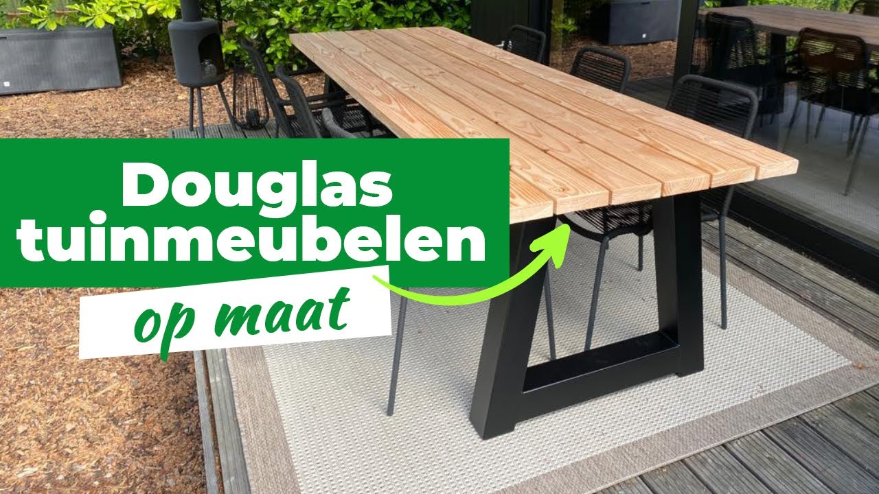 Douglas tuinmeubelen op maat - YouTube