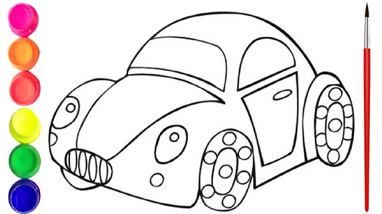 Bolalar uchun mashina rasm chizish | Сурет салу машина | How to draw ...