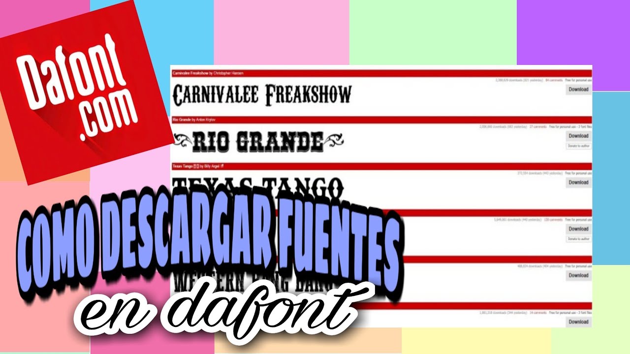 Como descargar Fuentes de Dafont!!!! - YouTube