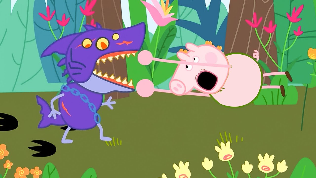 Daddy pig fight dinosaur ! Funny Peppa Pig Try Not To Laugh !! Peppa ...