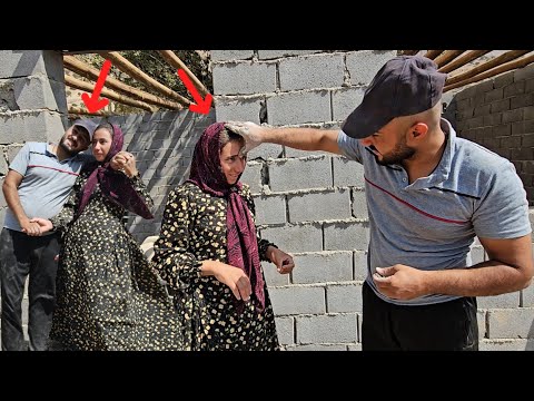The love and affection of two lovers:🏠🫂👍 Asghar and Arezoo continue building their home with love.