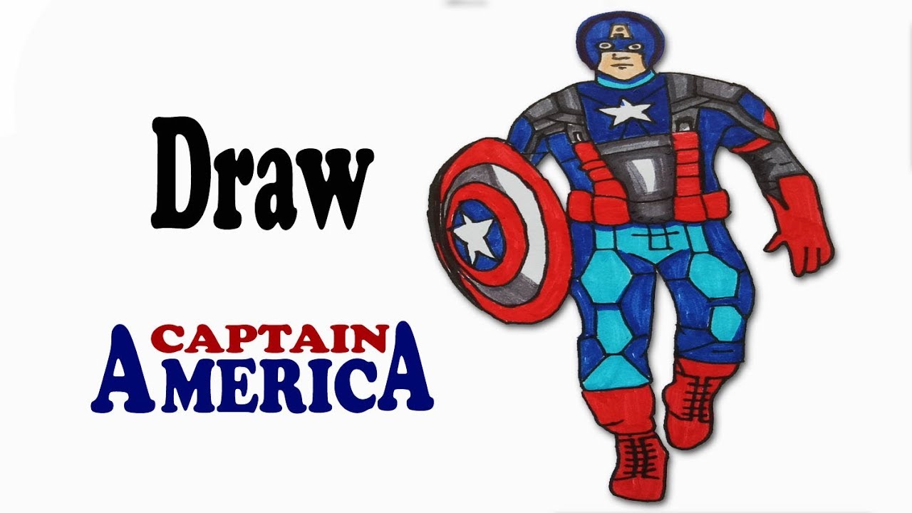 How to Draw Captain America.Step by step(easy draw) - YouTube