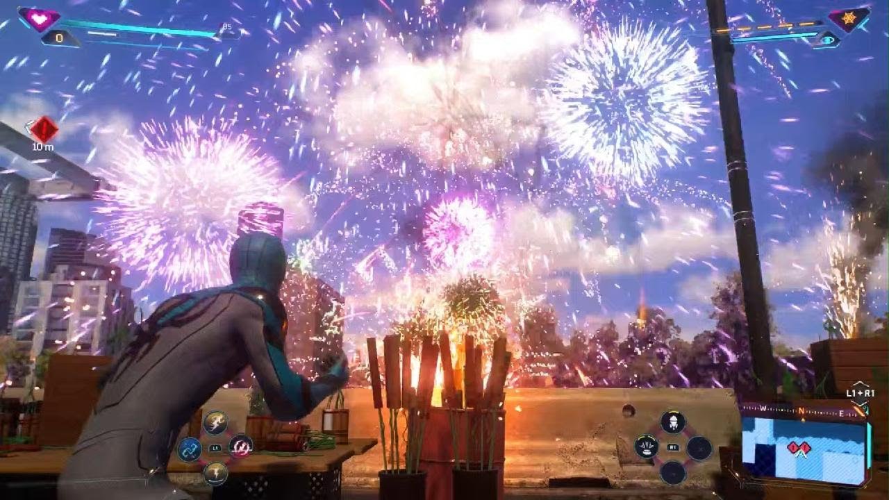 Marvel's Spider-Man 2 - Rooftop Fireworks - YouTube