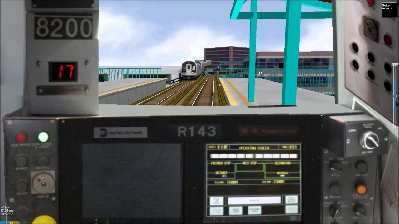 OpenBVE: R143 Siemens (L) Train to Broadway Junction (1080p HD) - YouTube