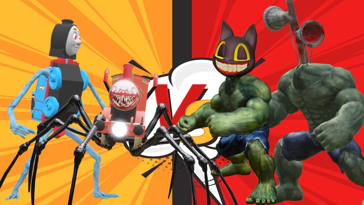 TEAM SIREN HEAD HULK vs TEAM CHOO CHOO CHARLES - YouTube