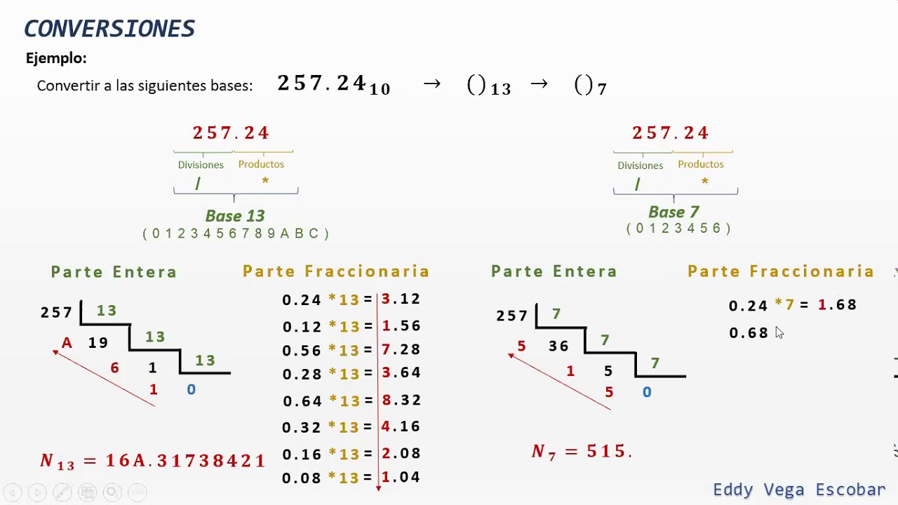 Conversi n De Base 10 A Base 13 Y Base 7 YouTube