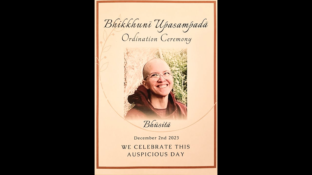 Bhusita's Upasampada - Higher Ordination - YouTube