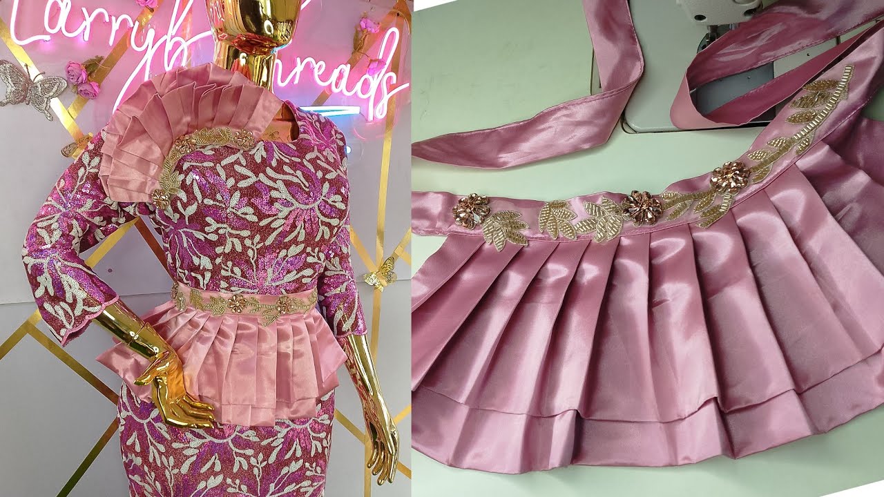 How to make a Detachable Peplum Belt with a Pleated Detail on Dress ...