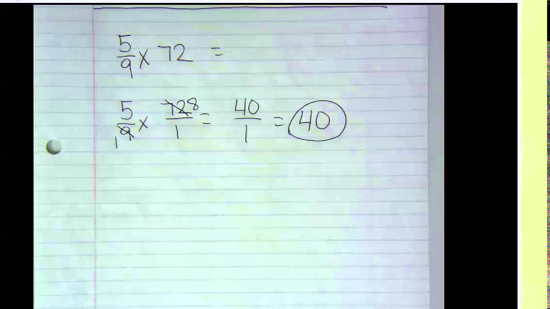 Product of a fraction and a whole number: Problem type 1 - YouTube