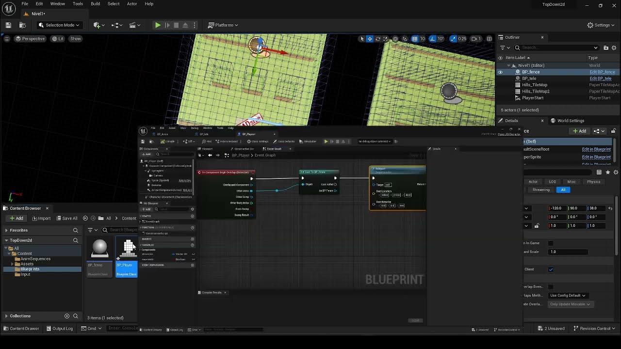 Unreal Engine 5 2d teleport y cambio de nivel - YouTube