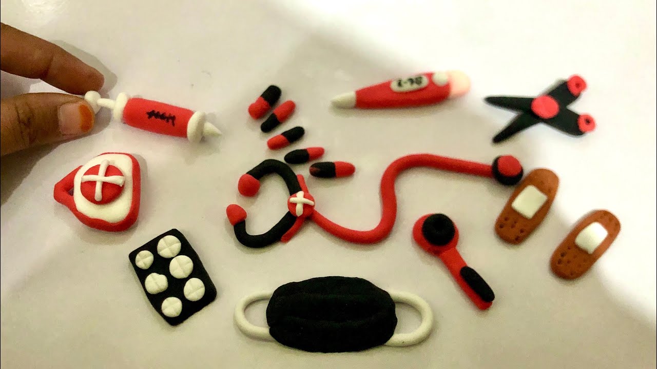 DIY How to Make Polymer Clay Miniature Doctor Set | DIY Easy Polymer ...
