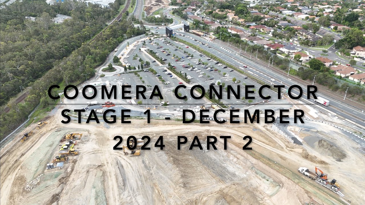 Coomera Connector Stage 1 - December 2024 - Drone 4k Part 2 - YouTube
