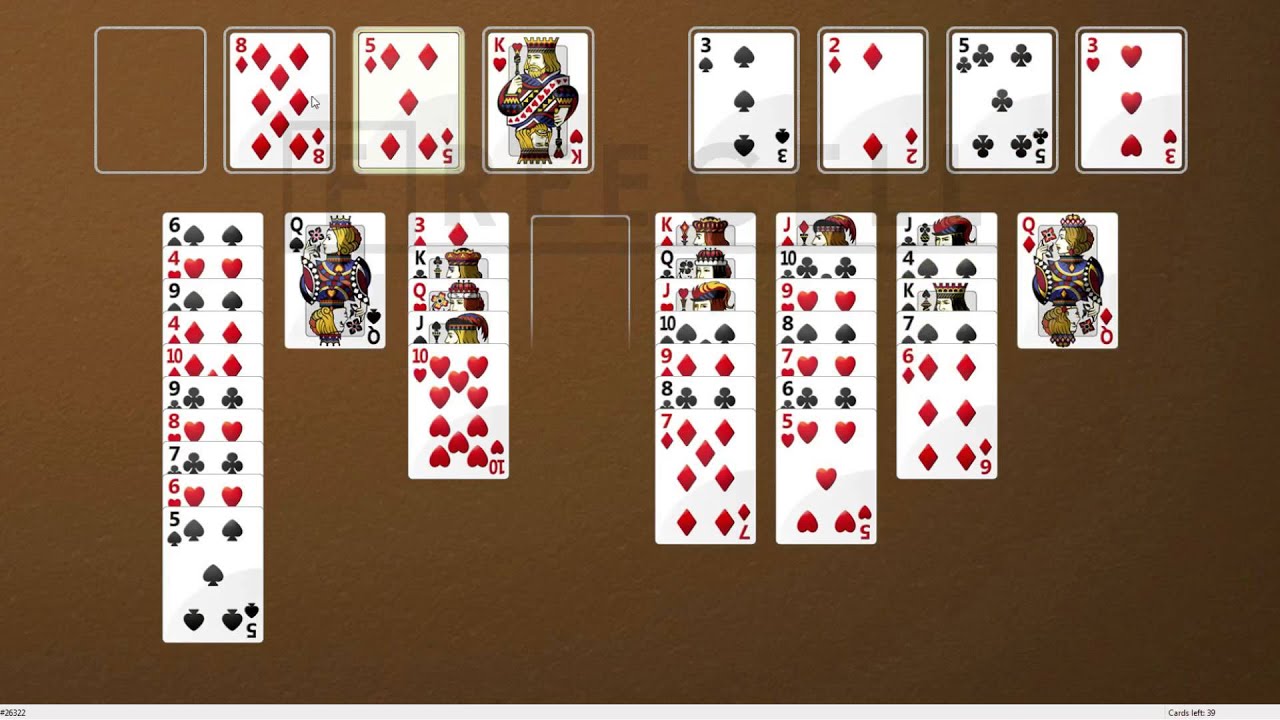 Solution to freecell game #26322 in HD - YouTube