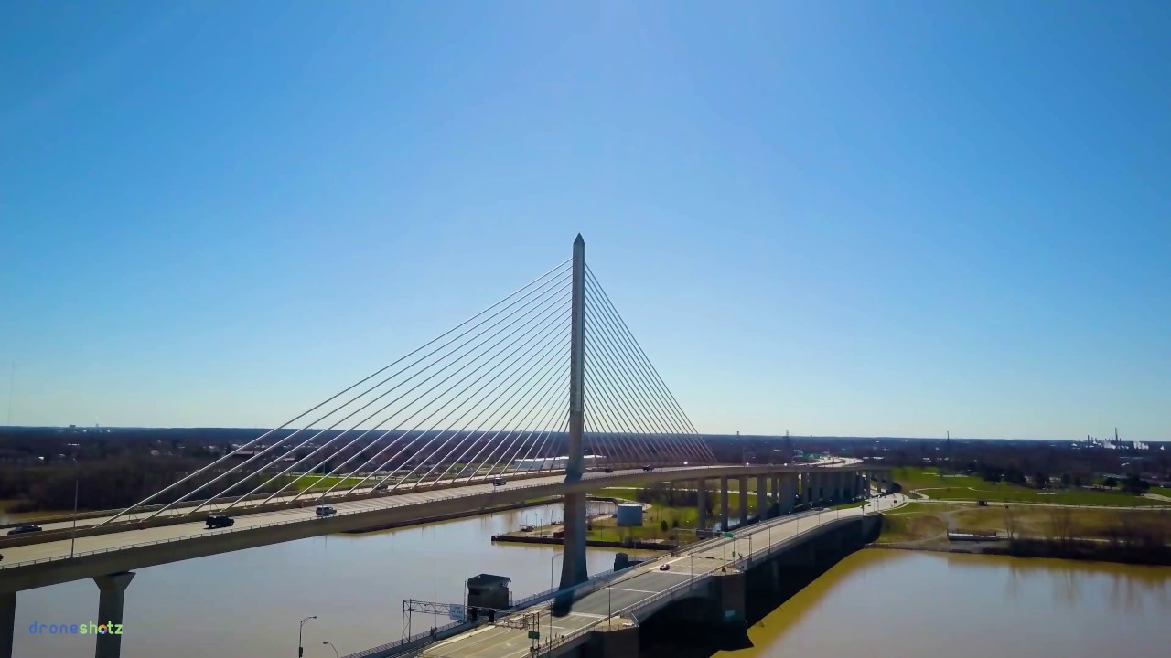 INCREDIBLE DRONE VIDEO of the TOLEDO SKYWAY bridge - YouTube