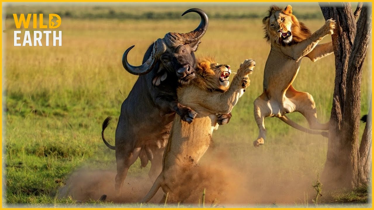 Craziest Lion Attacks Ever Caught On Camera | Animal Fights - YouTube