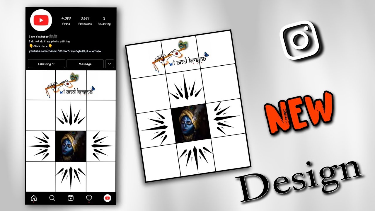 Make Shree Krishna Instagram Layout Design || Trending Designs For Instagram || crazy smartmaker ...