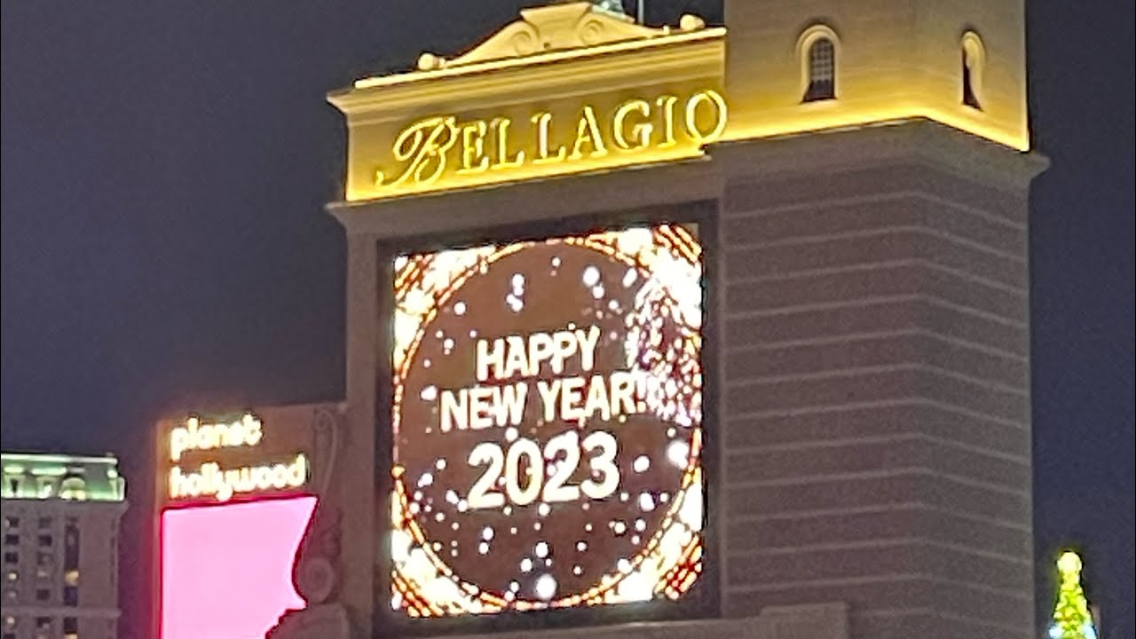 New Years Eve Fireworks At The Bellagio 2023 - YouTube
