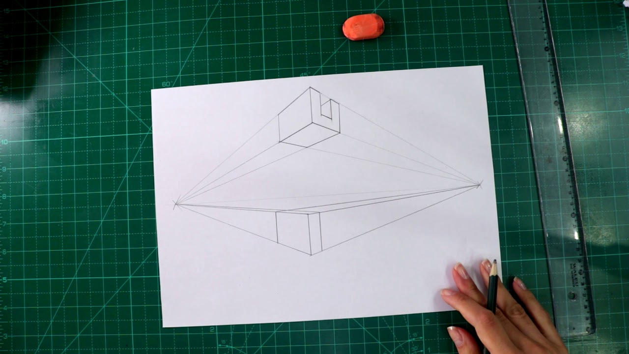 Two point perspective letters - YouTube