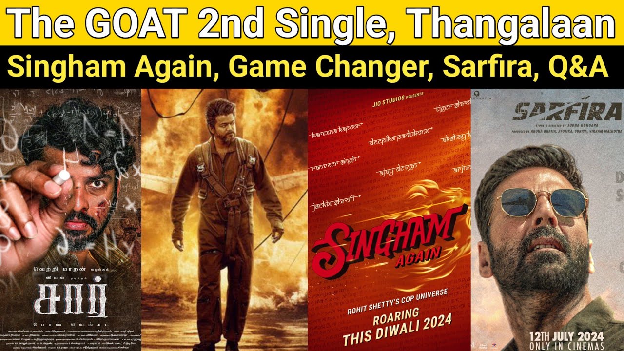 The GOAT 2nd Single | Thangalaan, Raayan, Indian 2, Marco, Kanguva ...