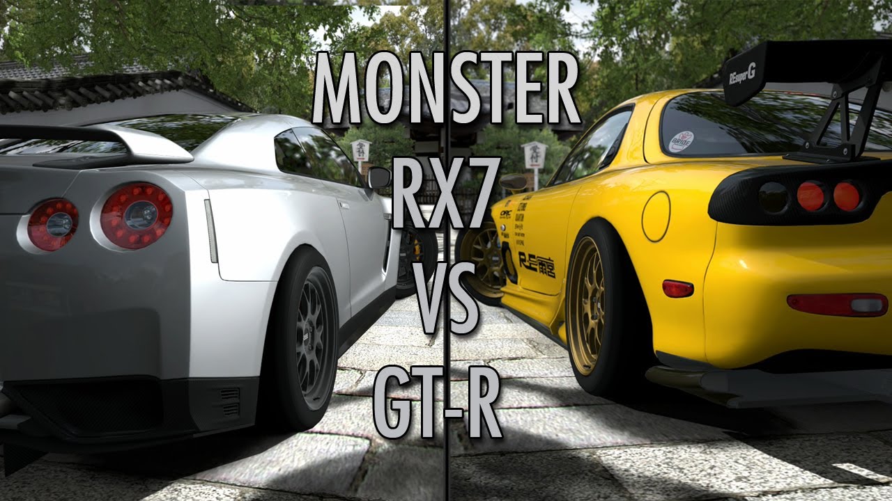 GT5 - Monster RX7 vs GT-R - YouTube