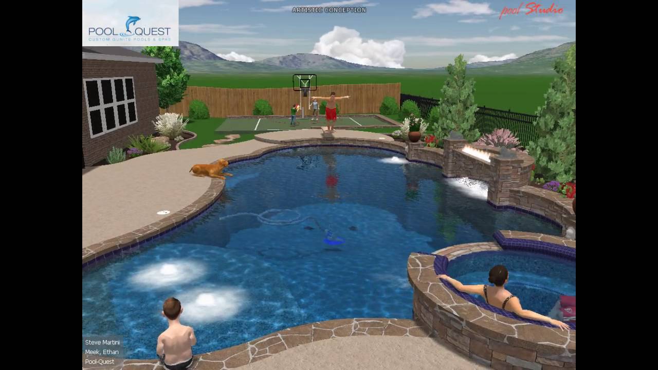 Martini Family Pool (Pool-Quest Design) - YouTube