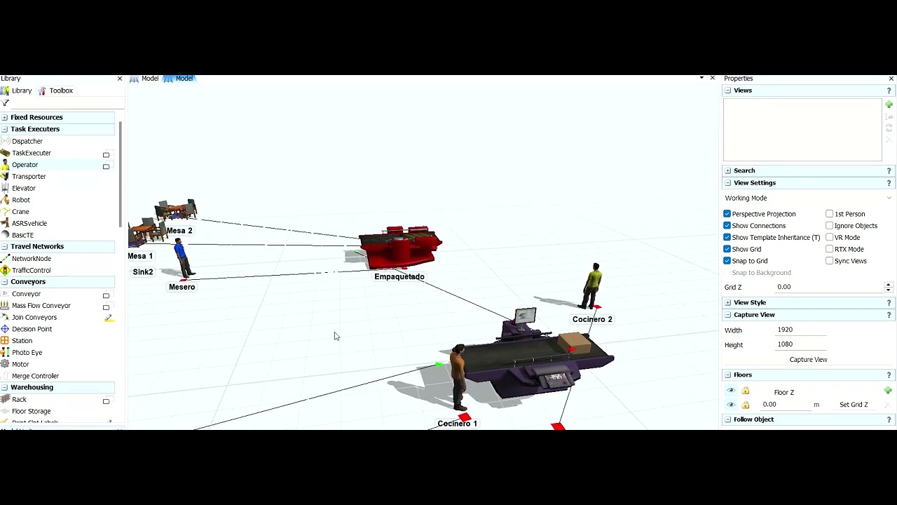 Modelo de distribución Flexsim - YouTube