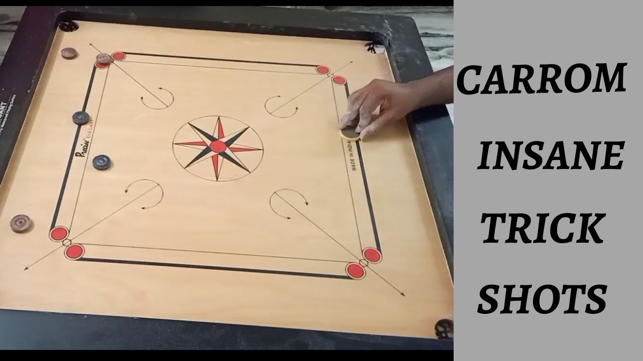 | CARROM INSANE TRICK SHOTS | CARROM REBOUND | CARROM TRICKS - YouTube