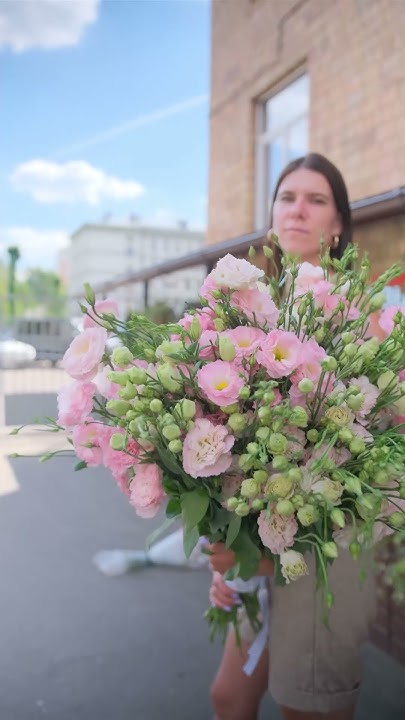 Эустома махровая розовая #цветымосква - YouTube