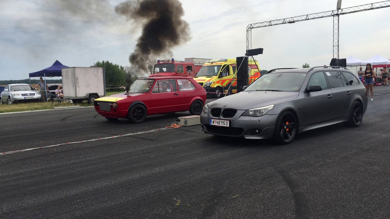 VW Golf 1.9 TDI tuning extrem vs BMW 3.0 Diesel biturbo - drag race ...