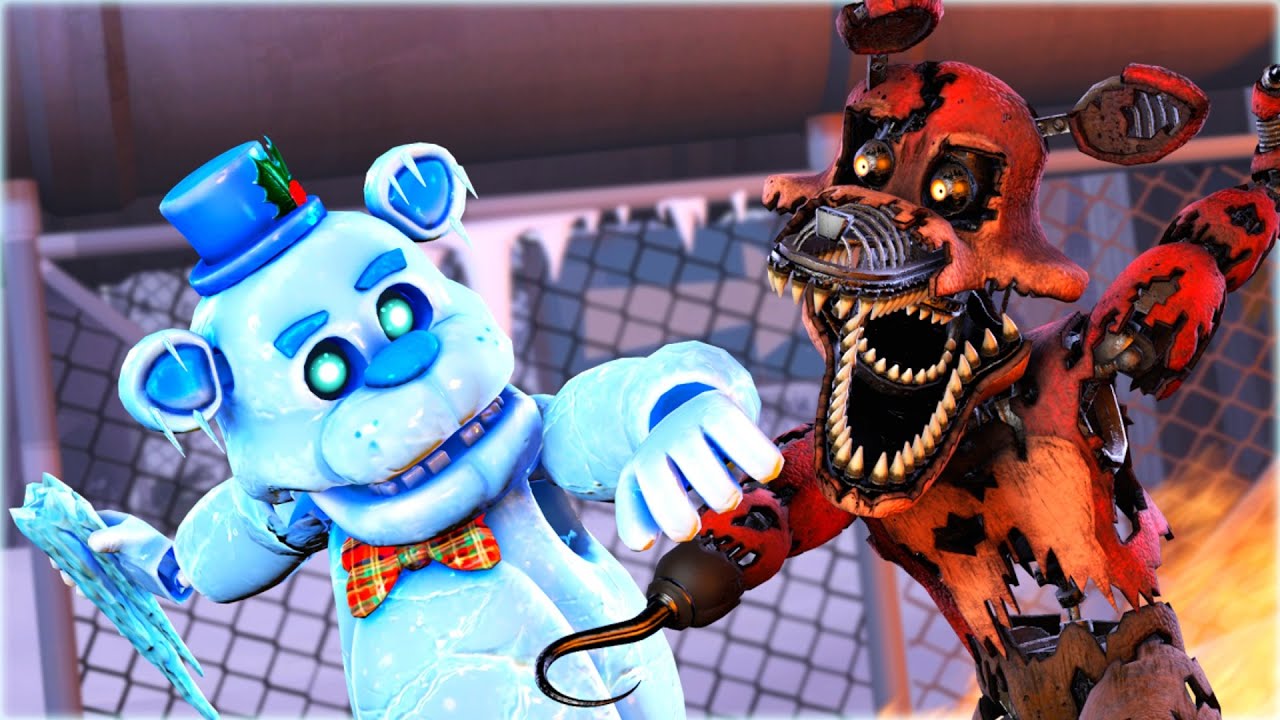 [SFM FNaF] Frost Bear vs Nightmare VR Foxy - YouTube