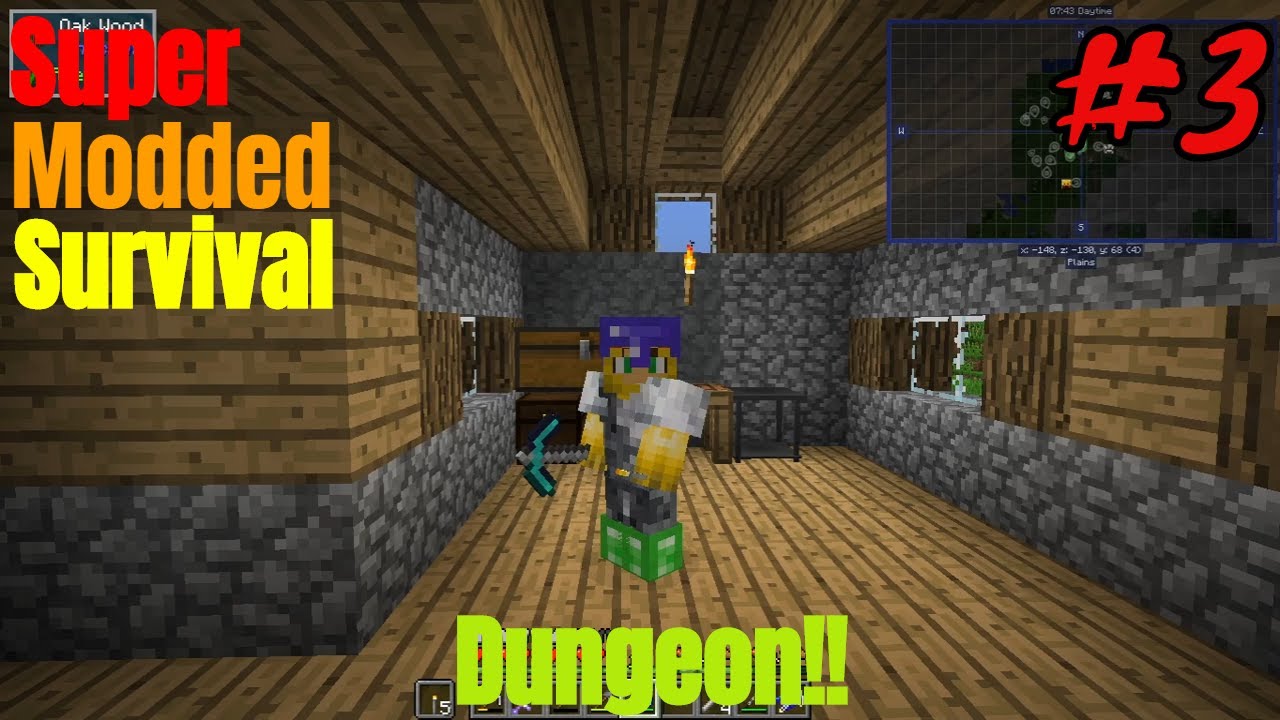 Minecraft Super Modded Survival (Dungeon!!) - YouTube