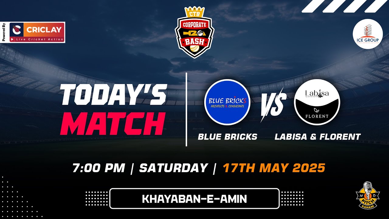 Blue Bricks vs Labisa & Florent | Corporate T20 Bash - Night Edition | Sponsored by Ice Group ...