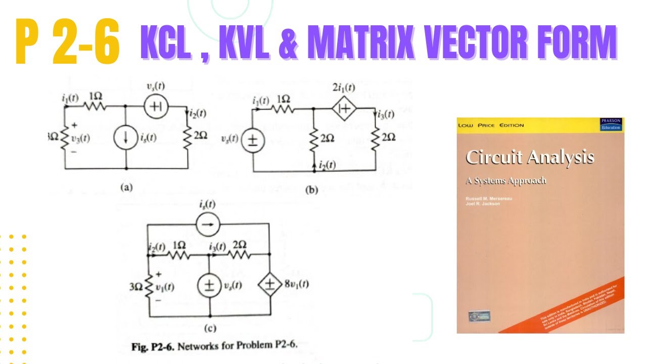 P2- 6 | node | super node | kVL | KCL| circuit analysis a system ...