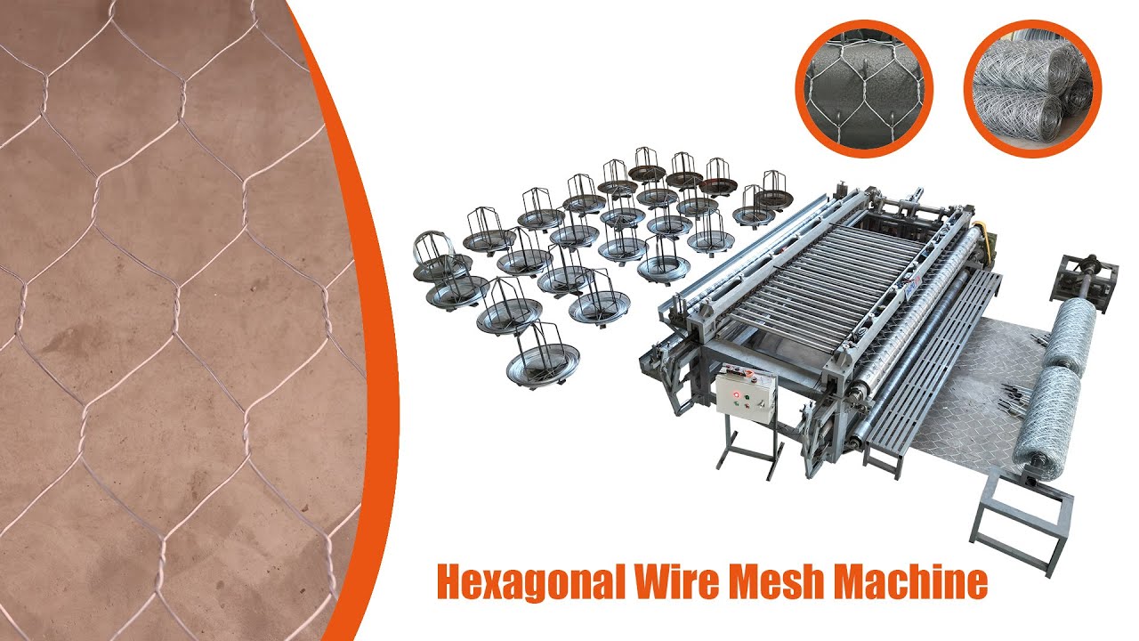 hexagonal wire mesh machine - YouTube