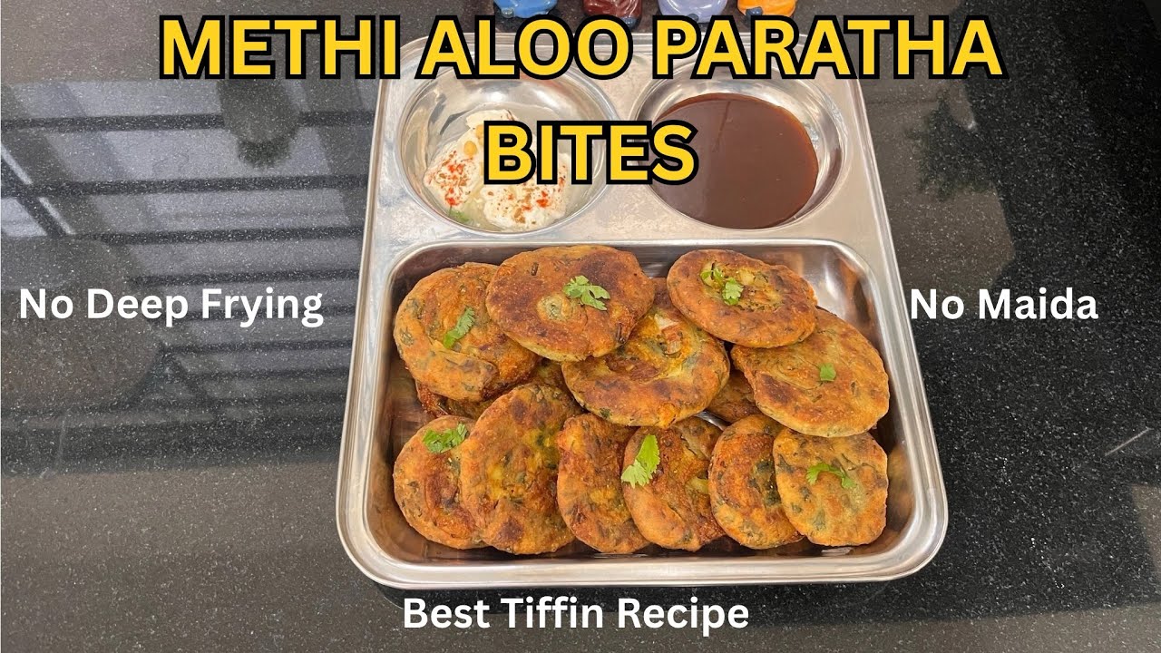 Aloo Stuffed Methi Paratha Bites | मेथी आलू पराठा | Soft & Crispy ...