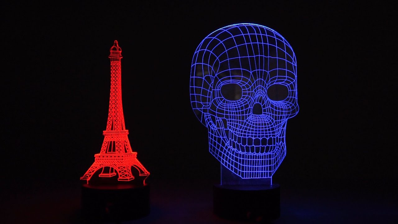 3D Optical Illusion LED mp - YouTube