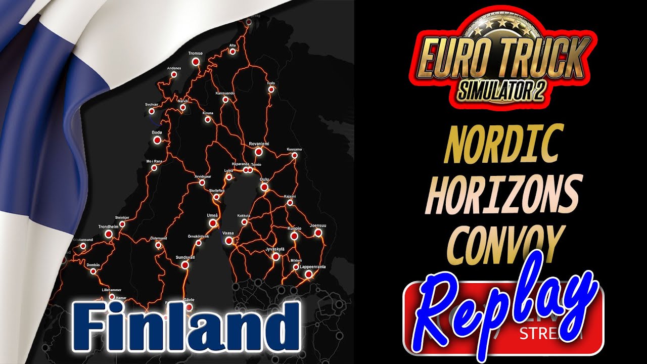 ETS2 Nordic Horizons DLC Convoy in Finland - YouTube