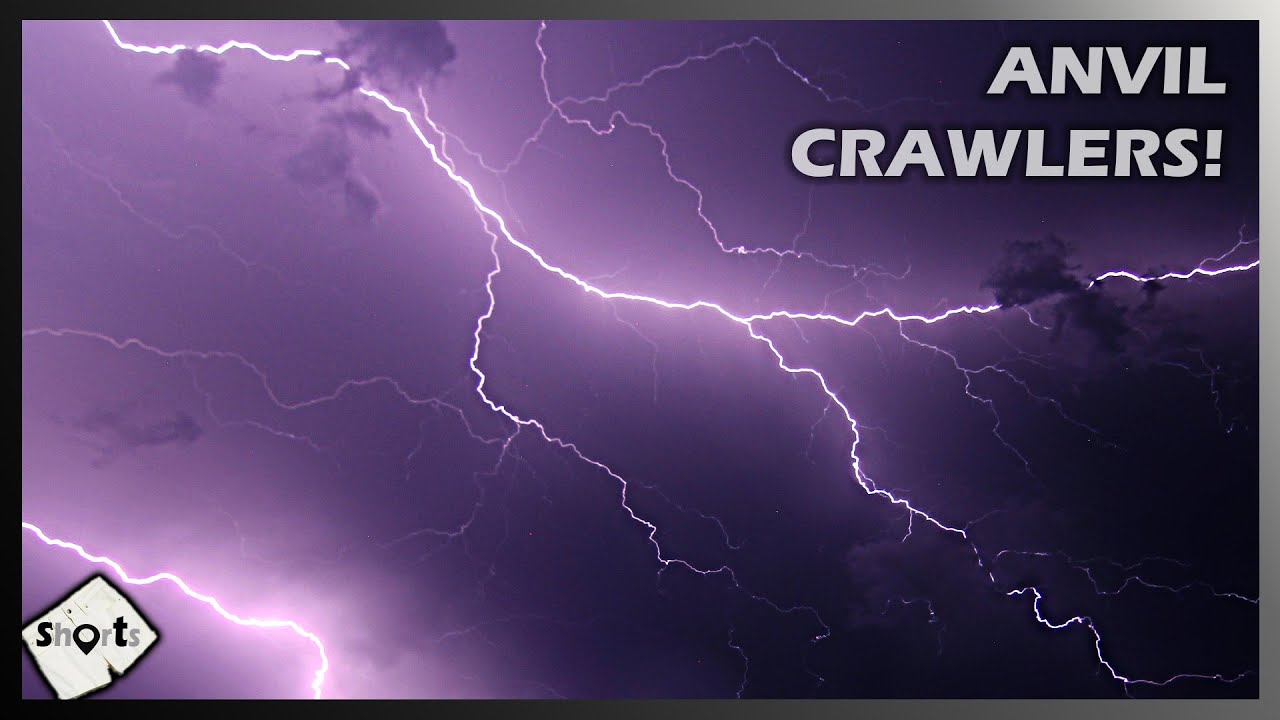 Lightning that CRAWLS: Anvil Crawlers. SOT:[SHORTS] Slow Motion high ...
