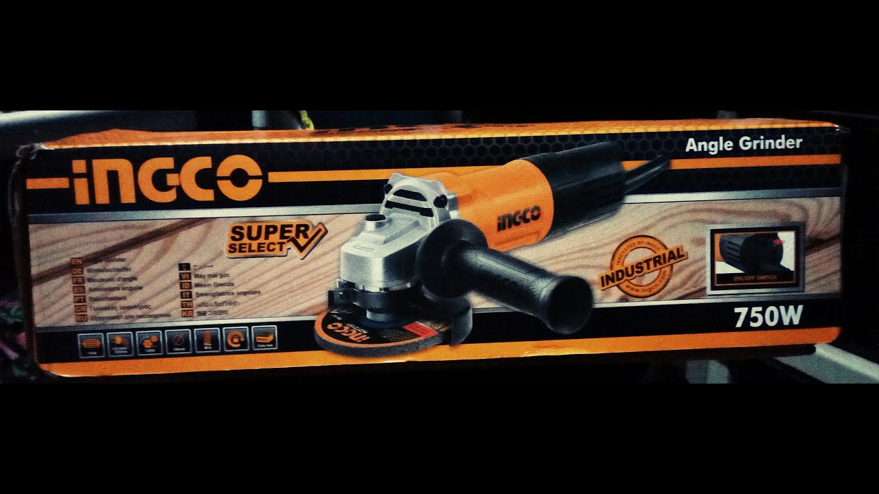 ingco 750w angle grinder - YouTube