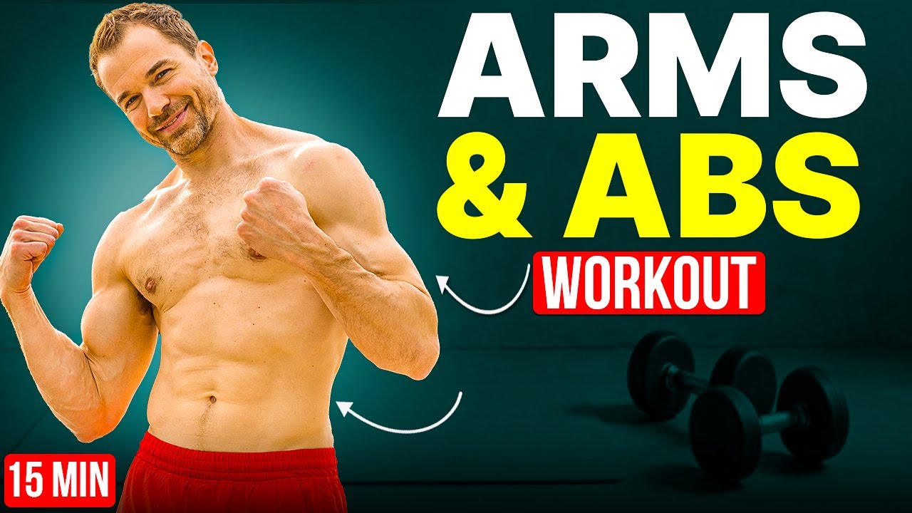 15-Minute Arms & Abs Blast — Beginner Friendly with Light Dumbbells! 💪 ...