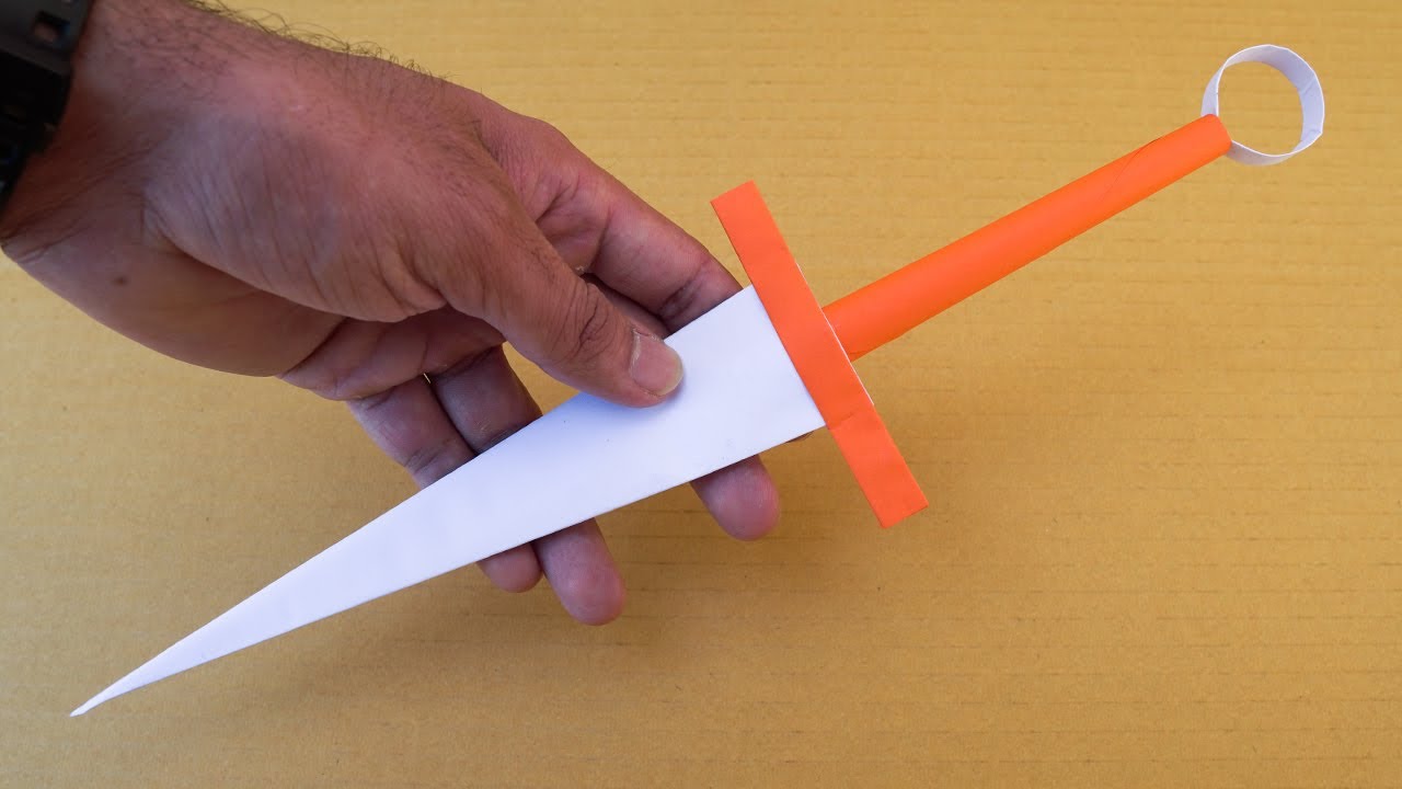 HOW TO MAKE A DAGGER FROM PAPER PAPER KNIFE PAPER DAGGER EASY how-to-make-a-dagger-from-paper-paper-knife-paper-dagger-easy