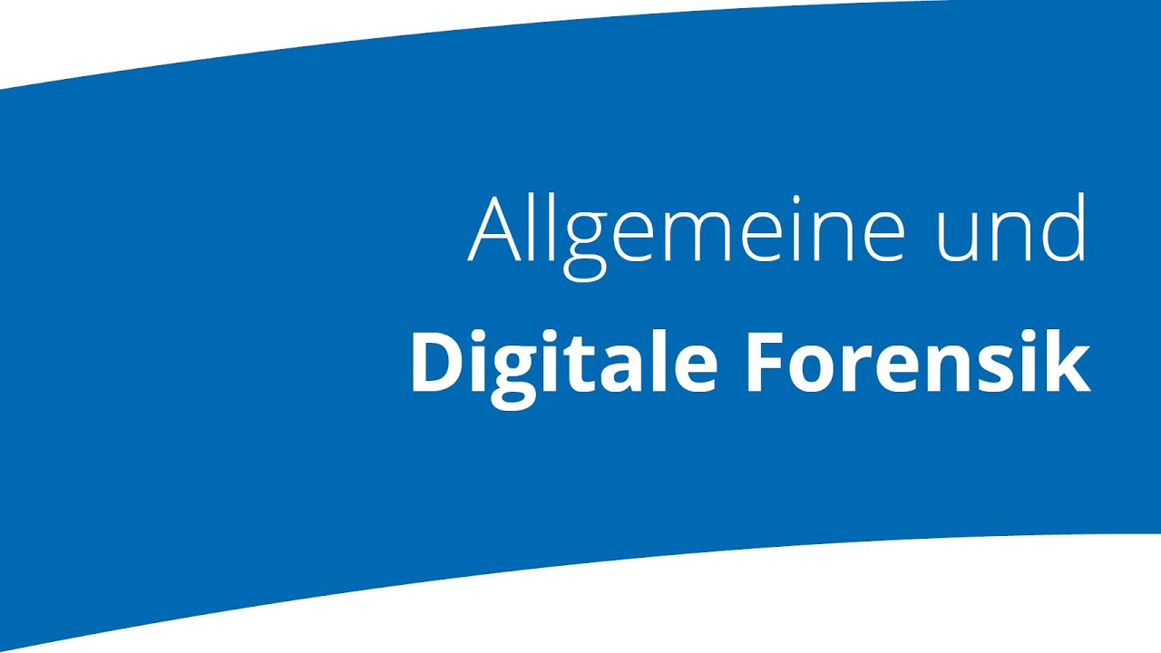 Allgemeine und Digitale Forensik: Weit mehr als Tatortarbeit - YouTube