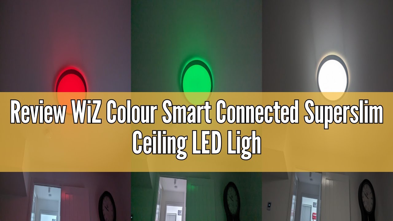 Review WiZ Colour Smart Connected Superslim Ceiling LED Light 22 Watts ...