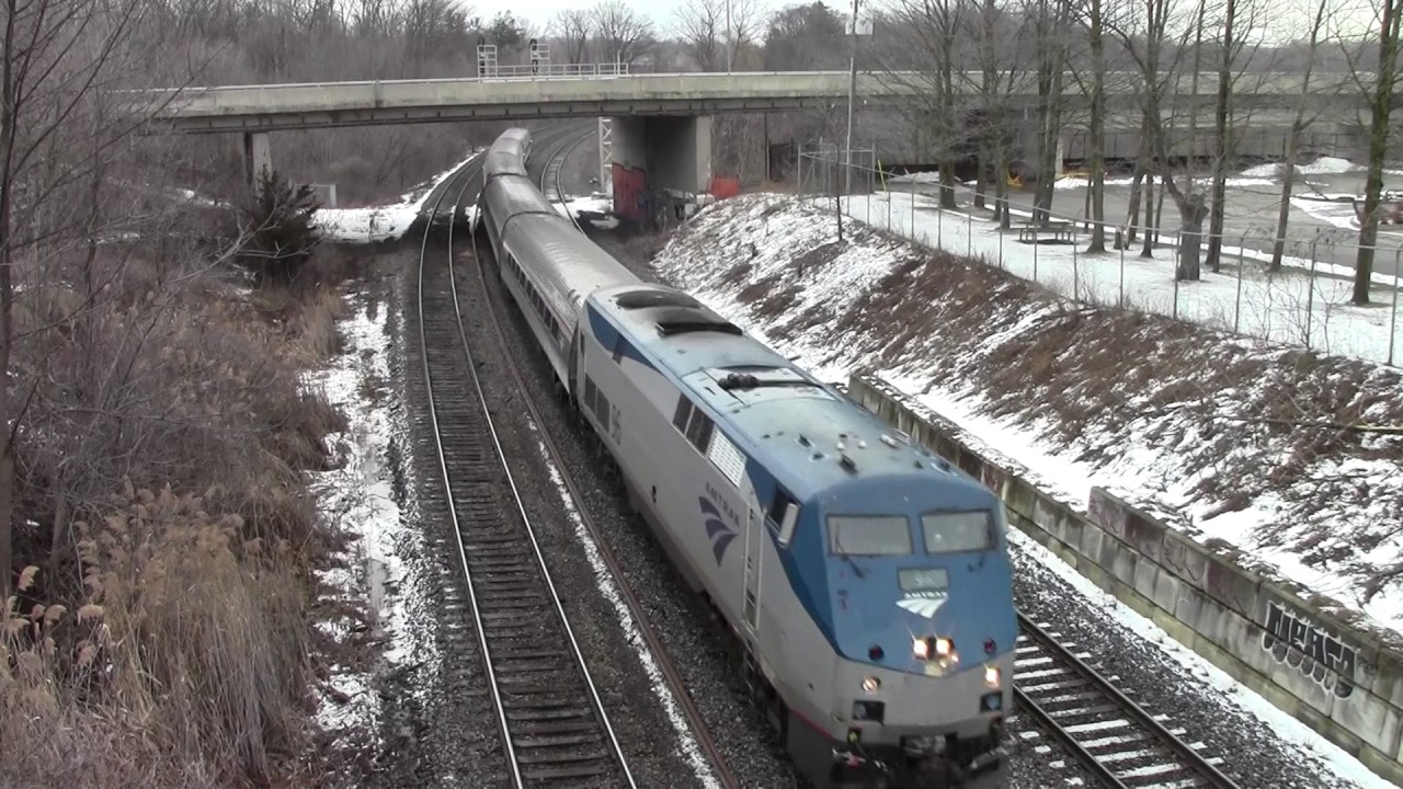 Via 97 Amtrak 96 at Bayview Jct March 19 2017 - YouTube